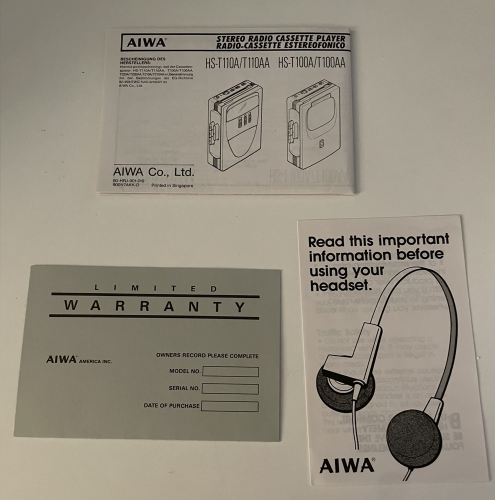 Aiwa HS-T220A Walkman.land